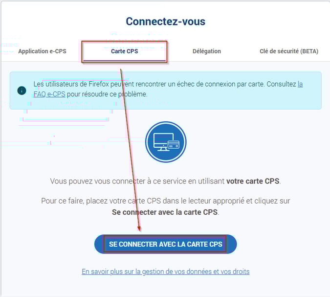 Comment me connecter à Weda via Pro Santé Connect avec une carte CPS