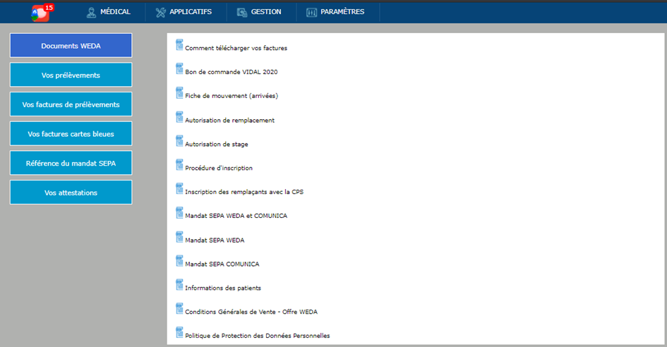 Comment accéder aux attestations et documents WEDA