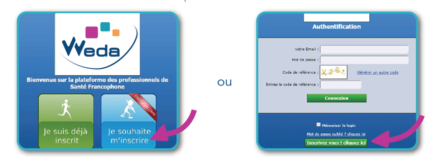 Comment s'inscrire sur Weda
